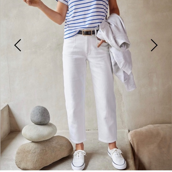 AYR | Jeans | Ayr The Beat Barrel Leg Jeans Hi Rise Ankle In Tofu White ...